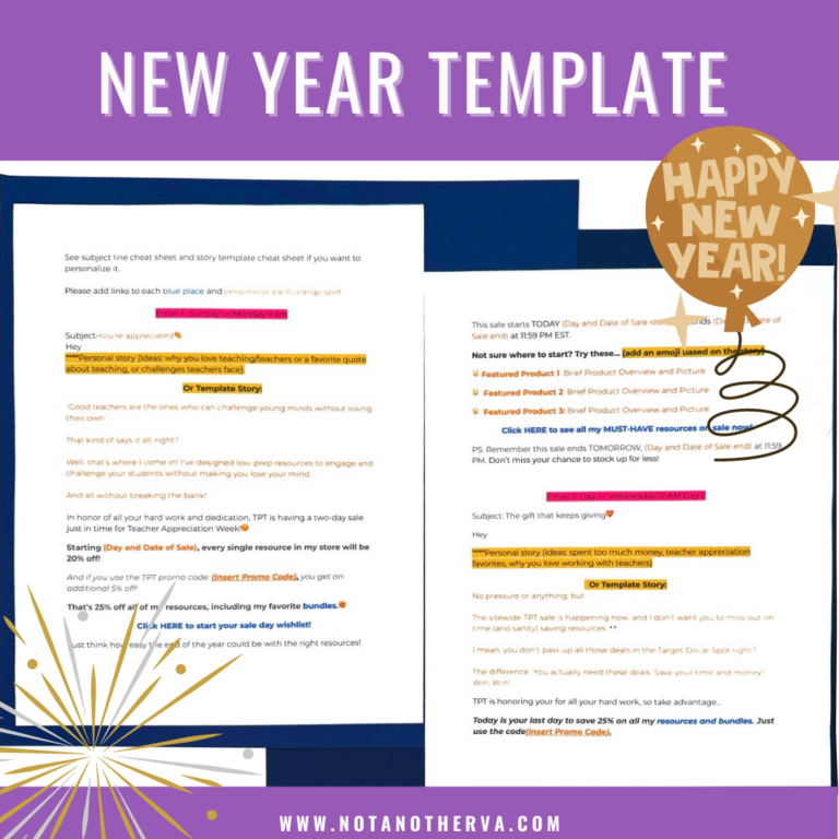 New Year Email Template - NOT ANOTHER VIRTUAL ASSISTANT