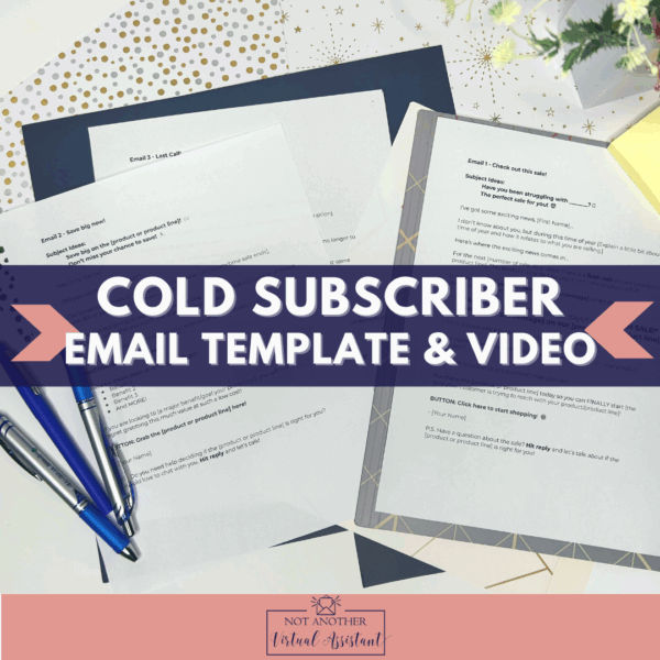 Cold Subscriber DIY Video and Email Template - NOT ANOTHER VIRTUAL ...